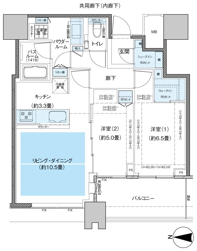 【SUUMO】間取り図（W-60B）詳細 - 梅田ガーデンレジデンス | 新築マンション・分譲マンション物件情報