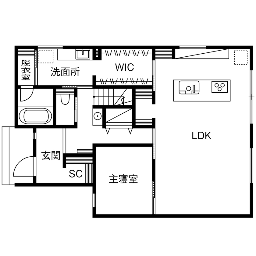 【SUUMO】 【2500万円～2999万円／延床35.5坪／5LDK/間取図】「やりたい」が詰まった暮らしを実現 - 大廣建設 の建築実例詳細 | 注文住宅