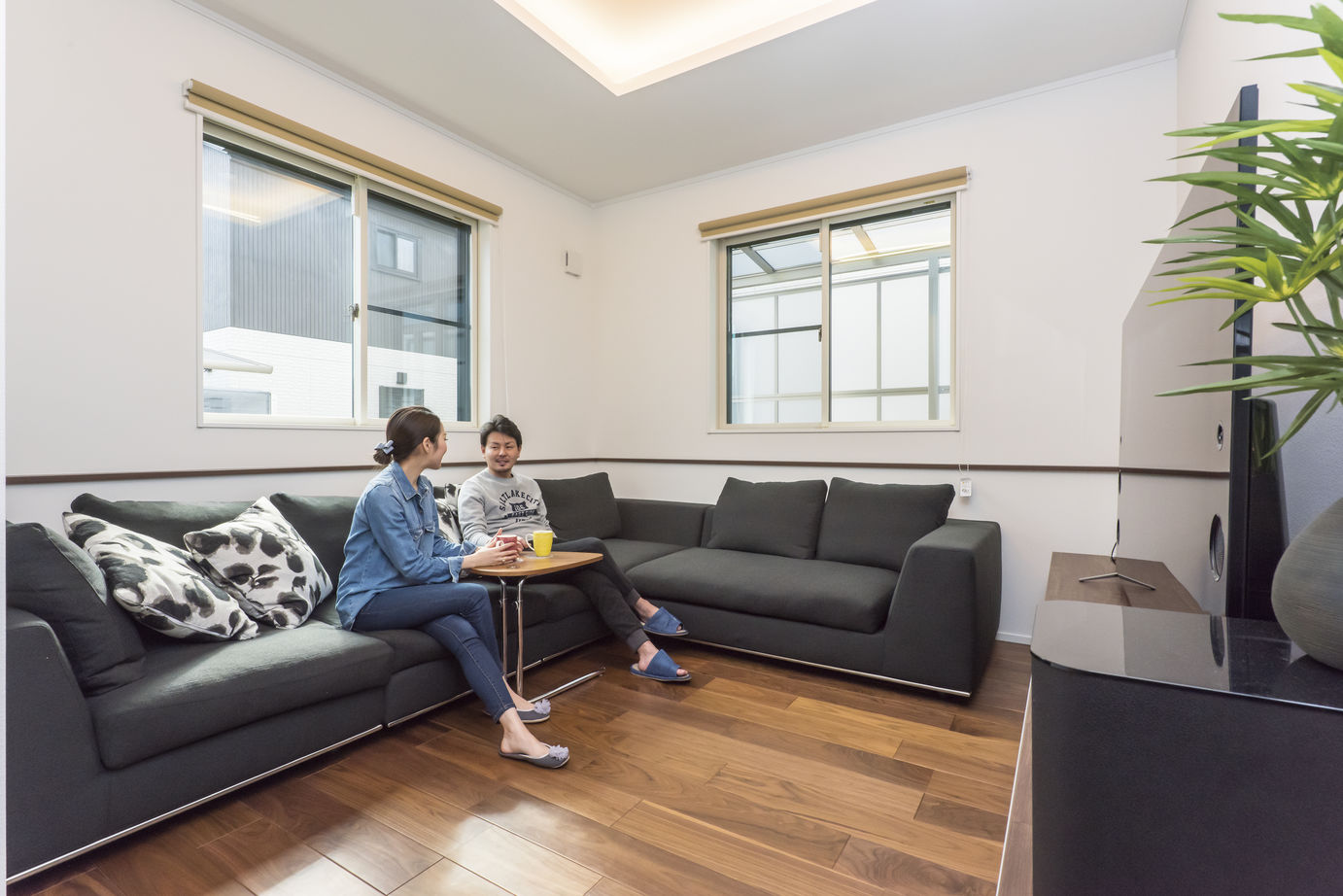 【SUUMO】 【3000万円台｜約47坪｜間取り図】忙しい毎日を癒す寛ぎのLDK。開放感と落ち着きを使い分ける機能的な家 - 広島建設-セナリオハウス- の建築実例詳細 | 注文住宅