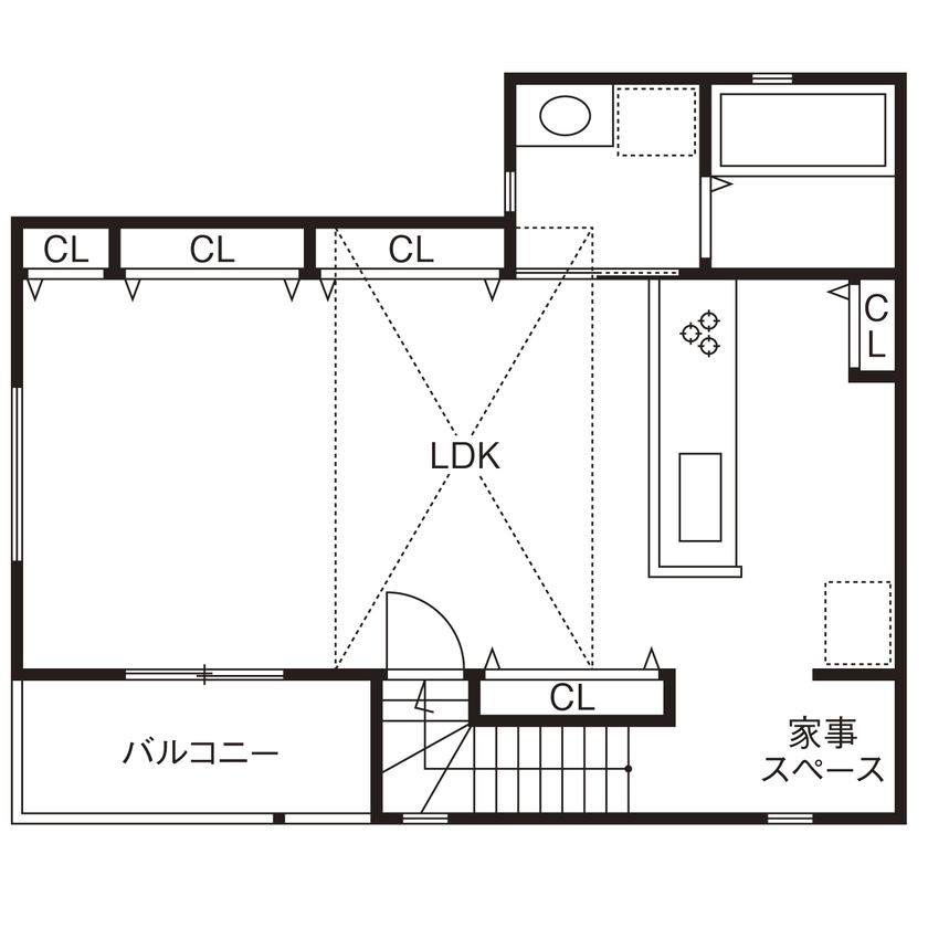 【SUUMO】 【京都/1400万円台/間取り図有】2階LDK×吹抜け×勾配天井で間口3mの狭小地でもゆとりの室内空間を - グランレブリー の建築実例詳細 | 注文住宅