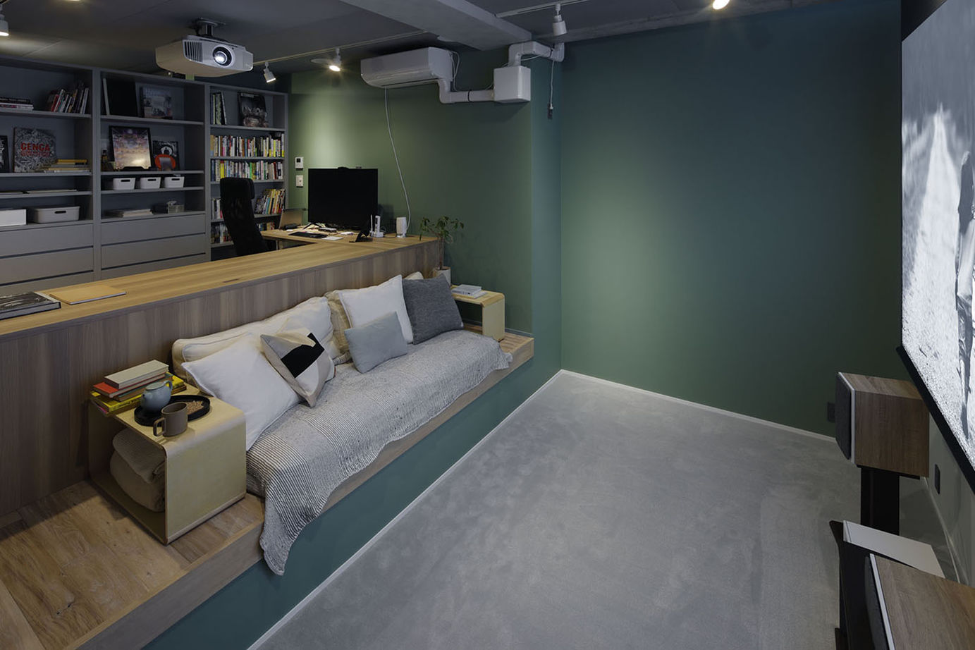 【SUUMO】 【6000万円～6499万円／地下室／2階リビング／間取図有】緑を楽しむ開放的なLDKとホームシアターを楽しむ家 - 僕らの家 本社の建築実例詳細 | 注文住宅