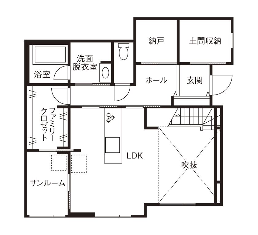 【SUUMO】 【2400万円台/37.8坪/間取図あり】将来を見据えた開放感のある吹抜けリビングの住まい - 藍の家 の建築実例詳細 | 注文住宅