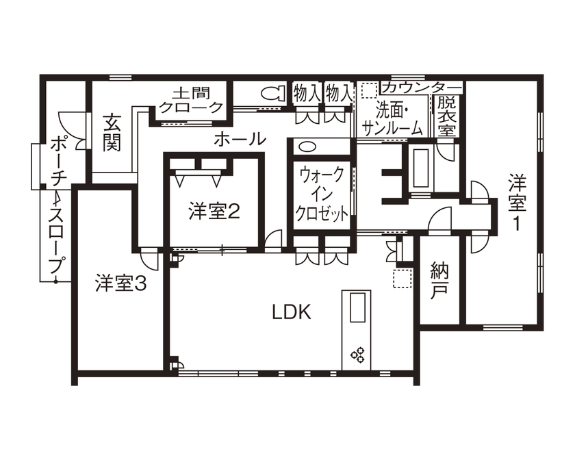 【SUUMO】 【2900万円台/40.7坪/間取図あり】家族も愛犬も心地よく暮らせる、デザイン性高い平屋住宅 - 藍の家 の建築実例詳細 | 注文住宅
