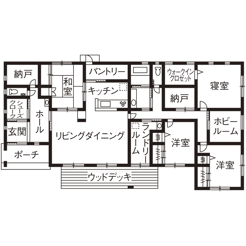 【SUUMO】 【岐阜県/平屋/3000万円台/50坪台/間取り図】本好きにはたまらない専用ルームも！収納たっぷり子育てハウス - 矢橋林業 矢橋の家 大垣展示場の建築実例詳細 | 注文住宅
