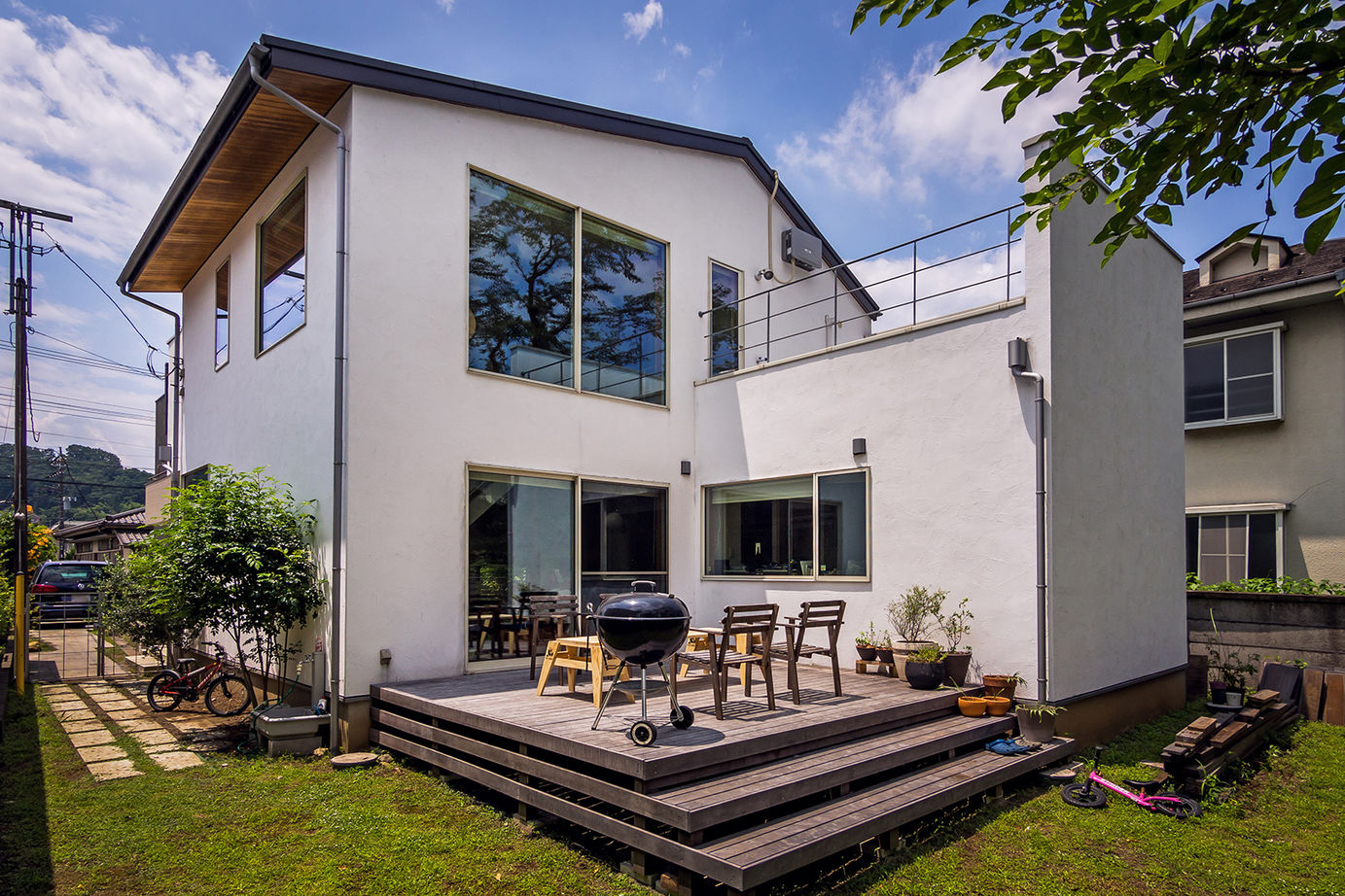 【SUUMO】 【2100万円／デッキ／間取図有】高原のリゾート地にあるような、開放感溢れる暮らしをエンジョイする住まい - 無垢スタイル建築設計 の建築実例詳細 | 注文住宅