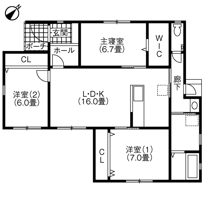 【SUUMO】 【間取り図有／1000万円台後半／平屋26.1坪】グレーのレンガ調クロスが映える、シックな雰囲気が魅力の平屋 - タナカホームズ の建築実例詳細 | 注文住宅