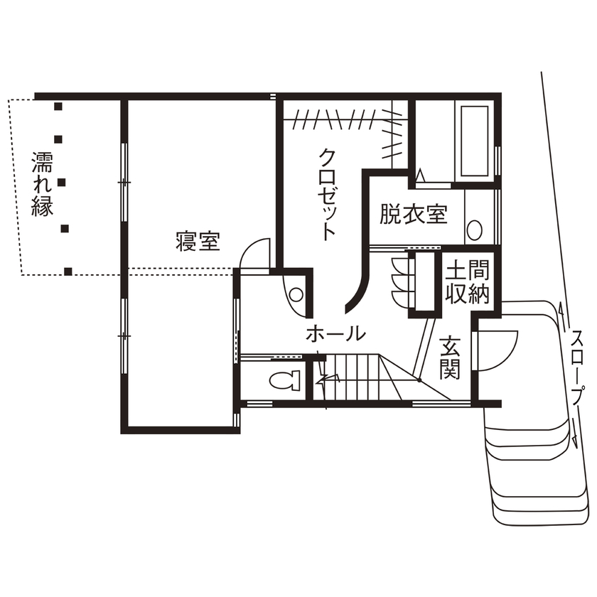 【SUUMO】 【高台/3000万円台/30坪】高低差3mの条件を「建築力」でさらに活かす。「カーテン要らずで暮らせる家」 - トトモニ 一級建築士事務所 本社の建築実例詳細 | 注文住宅