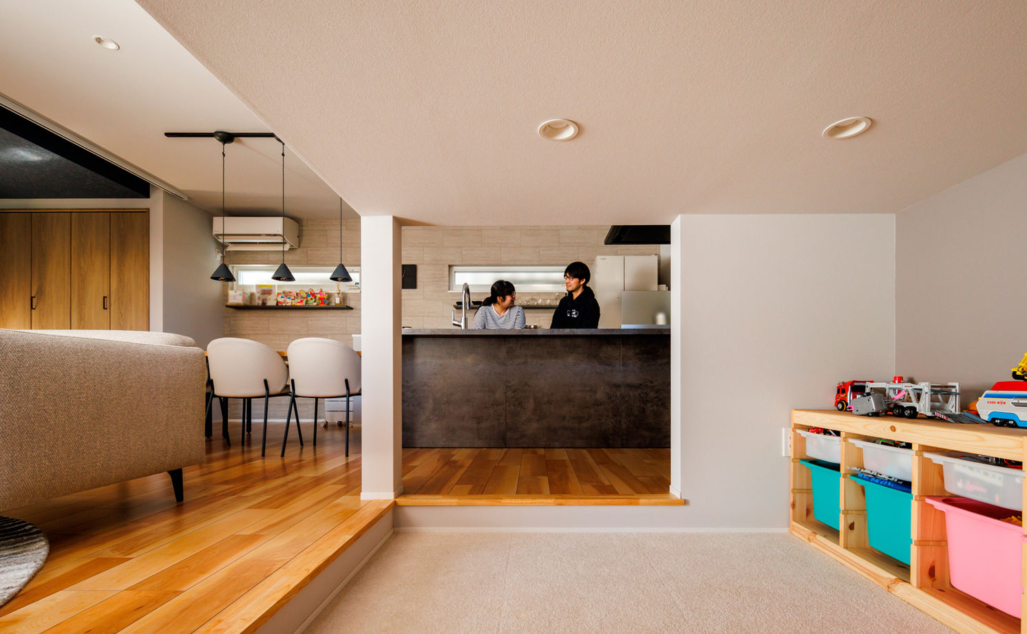 【SUUMO】 【3200万円/36坪/間取り図あり】4人の子どもがすくすく育つスキップフロアのLDK。家事ラク・育児プランも - TAINN DESIGN 一級建築士事務所 の建築実例詳細 ...