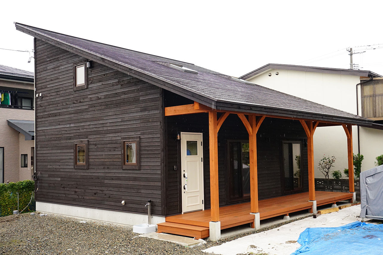 【SUUMO】 【2000万円台/延床35坪/土地91坪】片流れとデッキ/雪遊びできる庭/アイランドキッチン/子育て/アウトドア - Roots工務店 の建築実例詳細 | 注文住宅