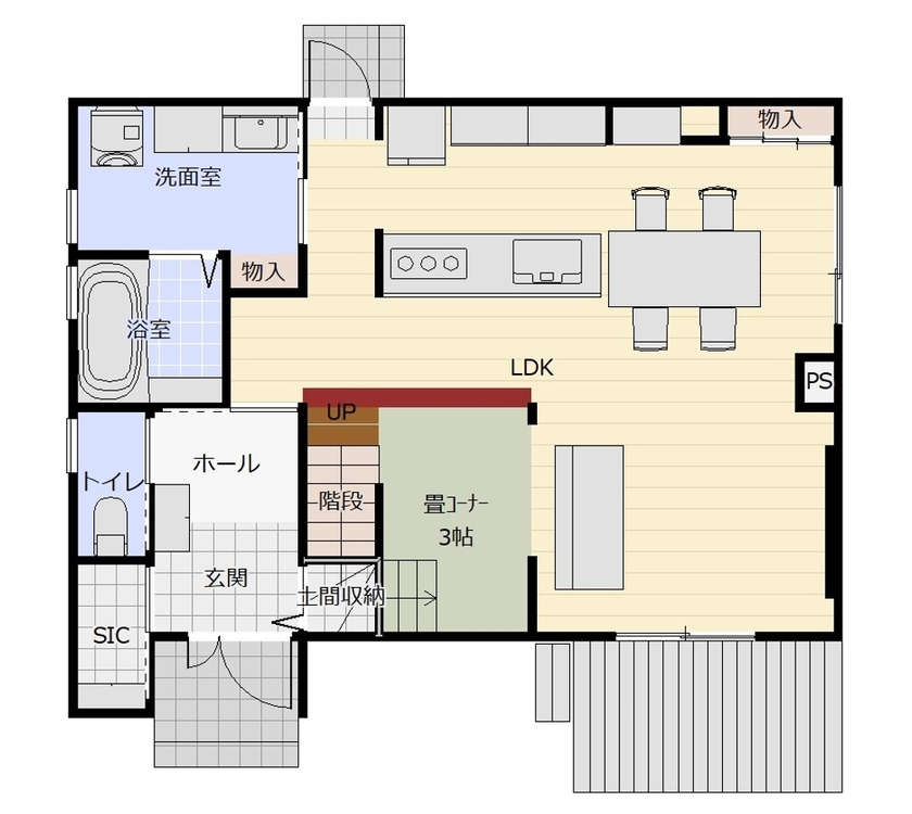 【SUUMO】 【全館空調/3000万円台/飯田市/4LDK/32坪】自然光が降り注ぐ大きな吹き抜けのある家 - U建築 飯田常設展示場の建築実例詳細 | 注文住宅