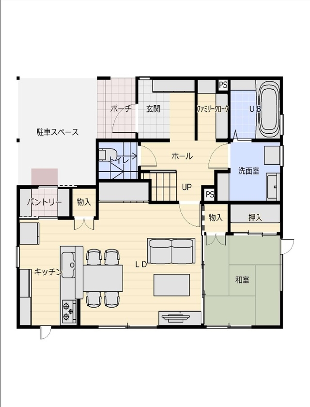 【SUUMO】 【全館空調/3000万円台/飯田市/4LDK/39坪】インナーガレージのある家 - U建築 飯田常設展示場の建築実例詳細 | 注文住宅
