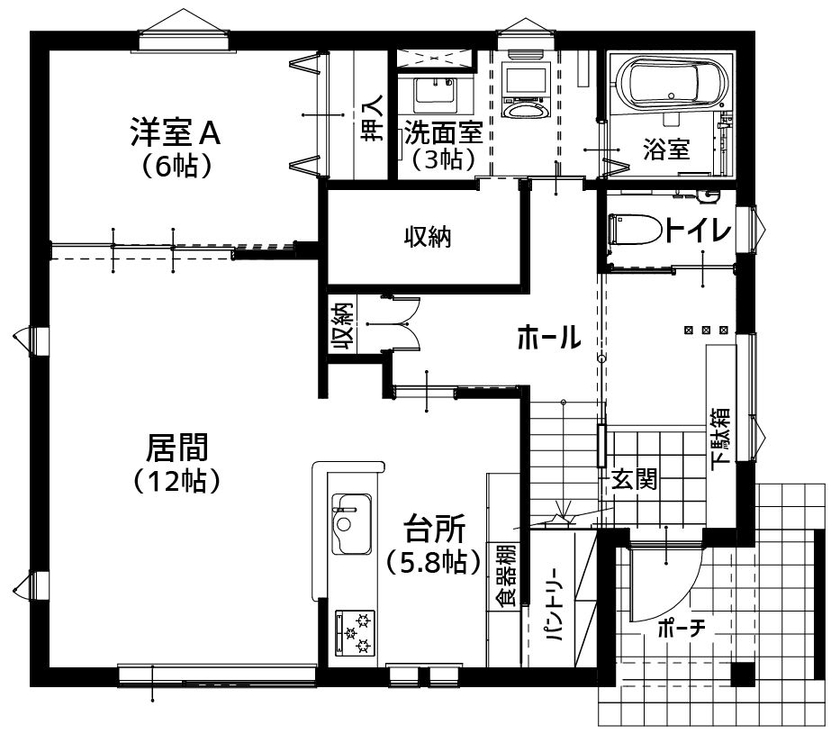 【SUUMO】 【苫小牧市/4LDK間取図/収納豊富/タイル外壁】環境にも貢献でき、子世代へ繋げる高気密・高断熱のZEHの家 - 住研ハウス の建築実例詳細 | 注文住宅