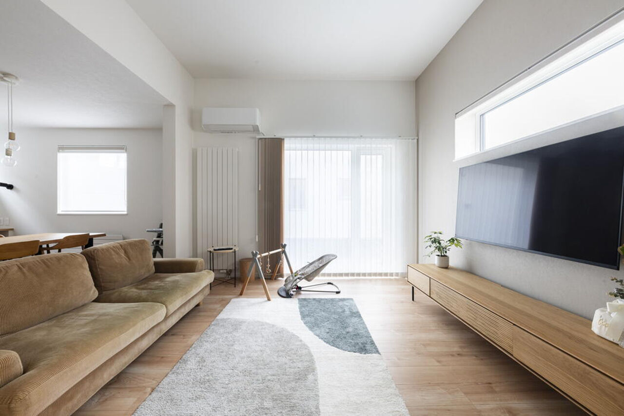 【SUUMO】 【苫小牧市／5LDK／家事動線／収納充実】オープンキッチンとゆとりのリビングで家族の仲が自然に深まる家 - 住研ハウス の建築実例詳細 | 注文住宅