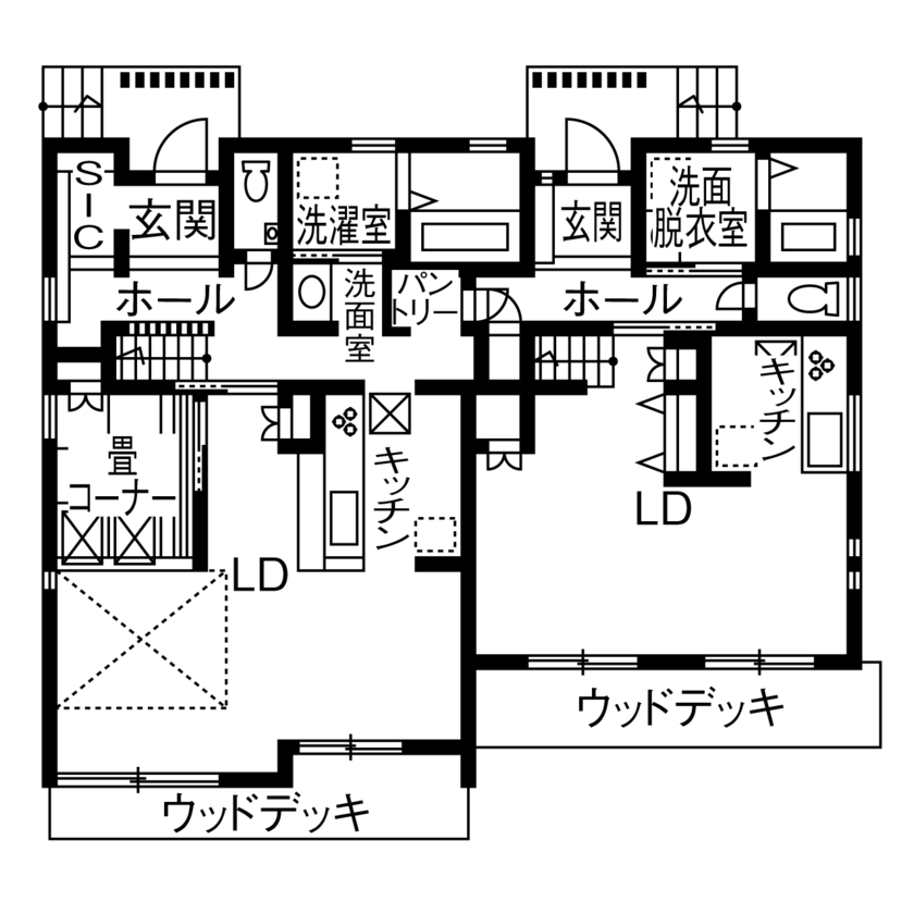 【SUUMO】 【4000万円台/50坪台/間取り図あり】アクセントカラーが光る北欧スタイルの二世帯住宅 - イソダ ソーラーサーキットの家NEXTの建築実例詳細 | 注文住宅