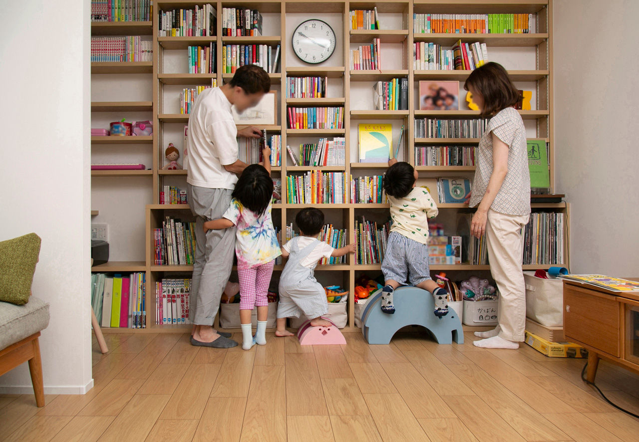 【SUUMO】 【2000万円台/31坪/大きな本棚/間取り図有】図書館のあるZEHの家 - 新栄建設 パナソニックビルダーズグループ 本社の建築実例詳細 | 注文住宅