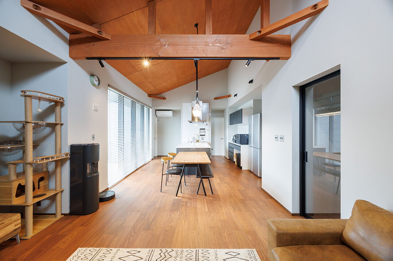 【SUUMO】 【30.4坪｜平屋｜20代】こだわったのは、おしゃれと開放感。上質な空間で堪能する寛ぎの時間は何より！ - アート建工 米子店の建築実例詳細 | 注文住宅