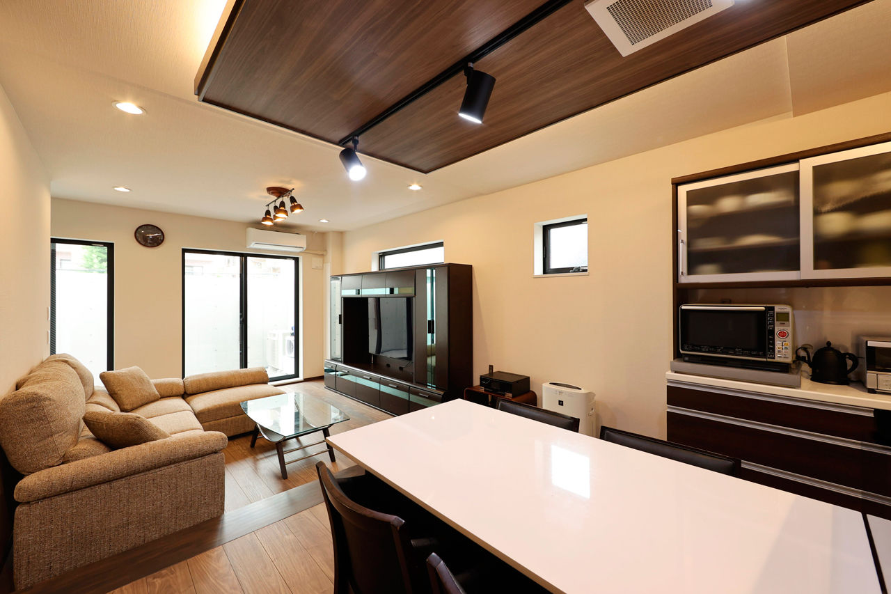 【SUUMO】 【愛知県｜4000万円台｜店舗併用×RC｜間取り有】長細く高低差のある土地を生かした和モダンな店舗併用住宅 - 相馬建設 本社の建築実例詳細 | 注文住宅