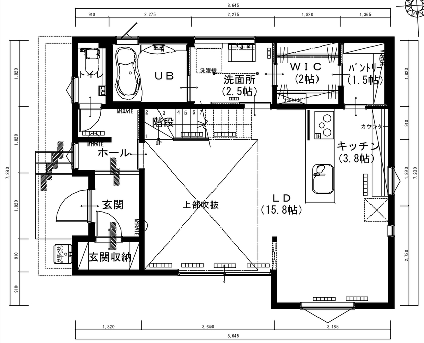 【SUUMO】 【33坪｜2270万円｜吹抜け】異素材が演出する上品なデザインと、高い断熱性能による心地良さ - アサヒアレックス の建築実例詳細 | 注文住宅