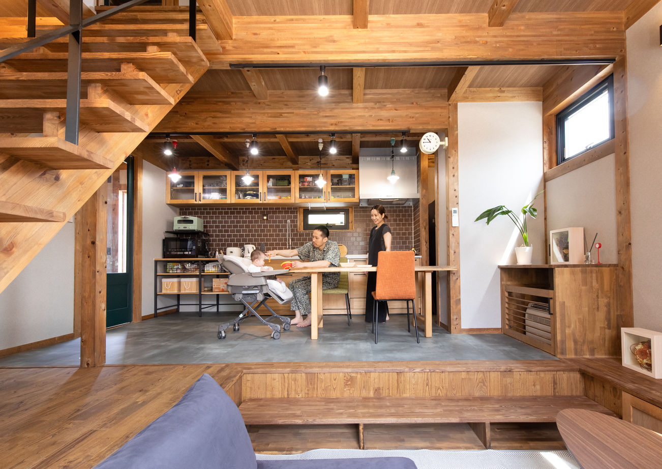 【SUUMO】 【1900万円台/耐震等級3/ZEH/27.8坪】ダウンフロアリビングやキッチンがお気に入りの快適なひのきの家 - サイエンスホーム サイエンスホームお客様係の建築実例詳細 ...