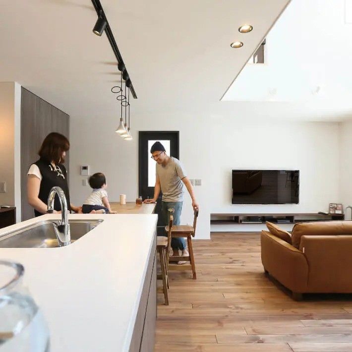 【SUUMO】 【3LDK・オープンキッチン・家事動線・設計士設計】生まれた土地を大事に思うオシャレ上手の住まい - サンプロ の建築実例詳細 | 注文住宅