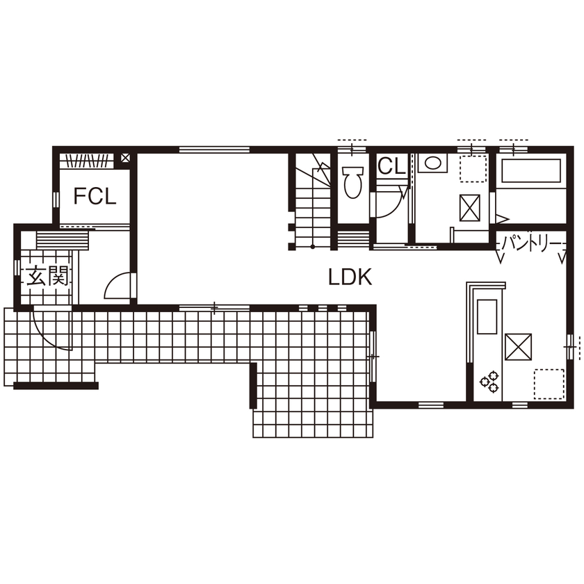 【SUUMO】 【1700万円台】タイルデッキ・広々バルコニー／ファミリークローク／シンプルでかっこいいデザイン／床暖房 - 横尾材木店 の建築実例詳細 | 注文住宅
