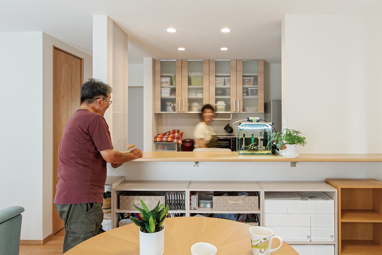 【SUUMO】 【1304万円】夫婦の趣味を楽しむ終の棲家 平屋／2LDK／開放的な広々LDK／バリアフリー／駐車スペース5台分 - 横尾材木店 の建築実例詳細 | 注文住宅