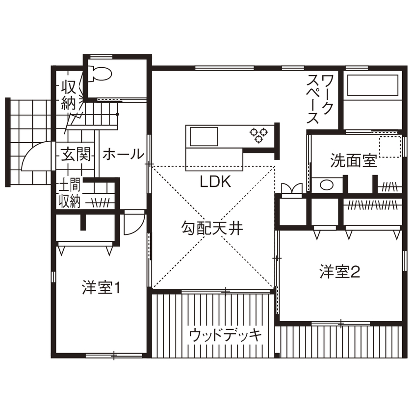 【SUUMO】 【延床20坪台/ZEH/間取り図】裁縫や家庭菜園。セカンドライフを楽しむ、ミニマルデザインの平屋実例 - ニッケンホーム の建築実例詳細 | 注文住宅