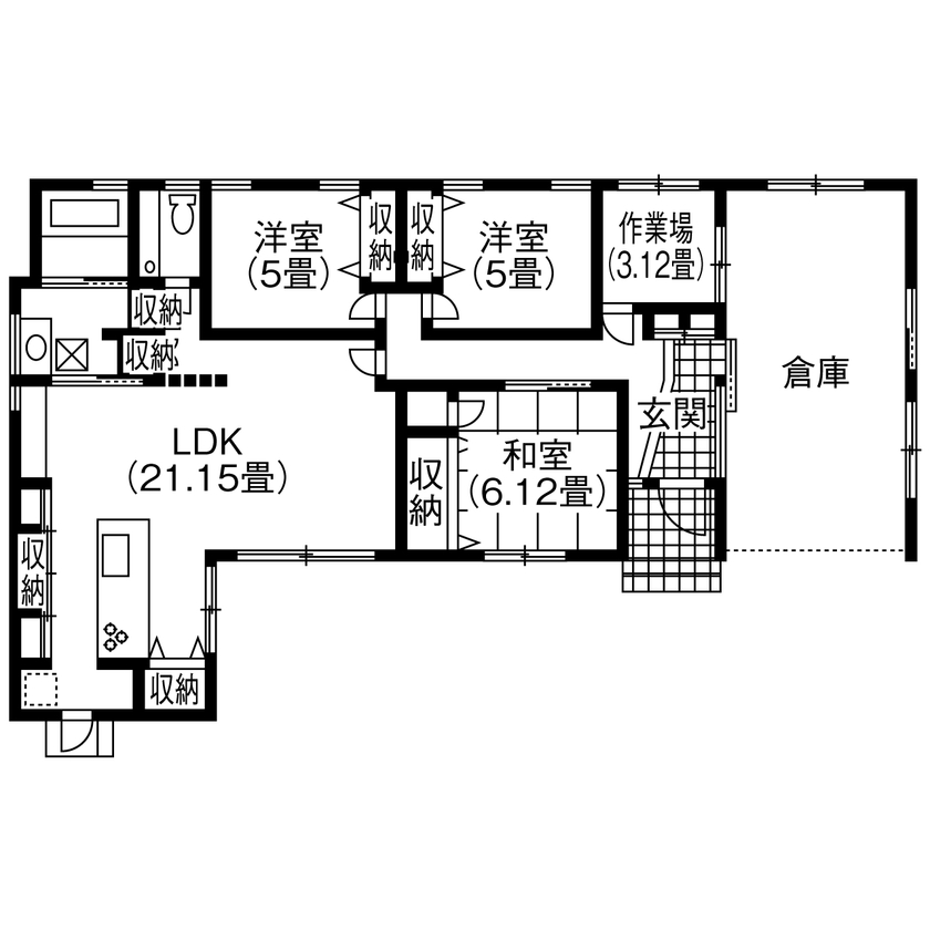 【SUUMO】 【2000万円台／37坪／間取り図有】DIYを楽しむアメリカンスタイルのガレージ平屋／雑貨作りの作業場 - コラボハウス一級建築士事務所 中百舌鳥オープンスタジオの建築実例詳細 ...