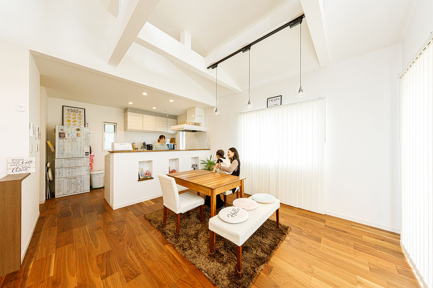 【SUUMO】 【平屋/1000万円台/30坪/間取り図】ウッドデッキと天井の高い開放的なLDK 太陽光発電搭載のオール電化住宅 - いえとち本舗 久喜店 の建築実例詳細 | 注文住宅