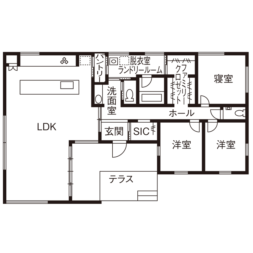 【SUUMO】 【3LDK/テラス/回遊動線】プライベートな中庭テラスと室内が緩やかにつながる平屋の住まい - ポウハウス一級建築士事務所（ポラスグループ） ウッドスクウェア本社の建築実例詳細 ...