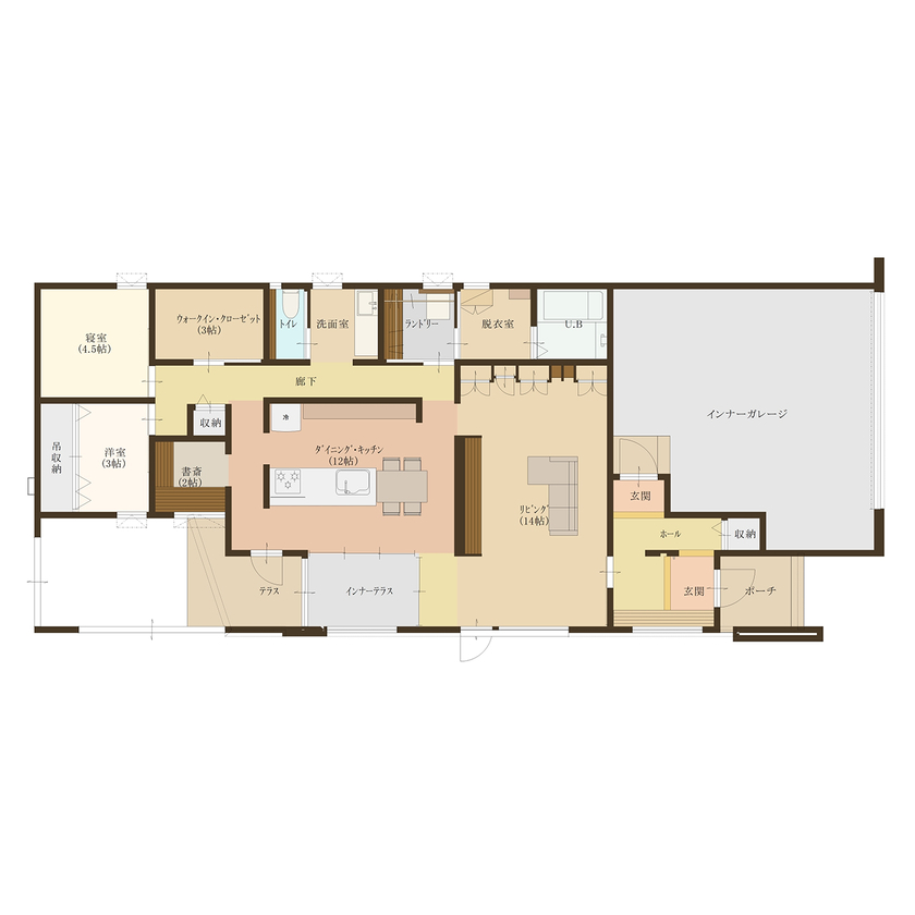 【SUUMO】 【2000万円台後半｜平屋｜インナーガレージ｜自家発電｜間取り図有】ペットも快適！ドッグランのある家 - 東陽AP の建築実例詳細 | 注文住宅