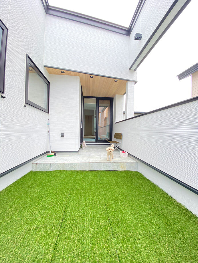 【SUUMO】 【2000万円台後半｜平屋｜インナーガレージ｜自家発電｜間取り図有】ペットも快適！ドッグランのある家 - 東陽AP の建築実例詳細 | 注文住宅