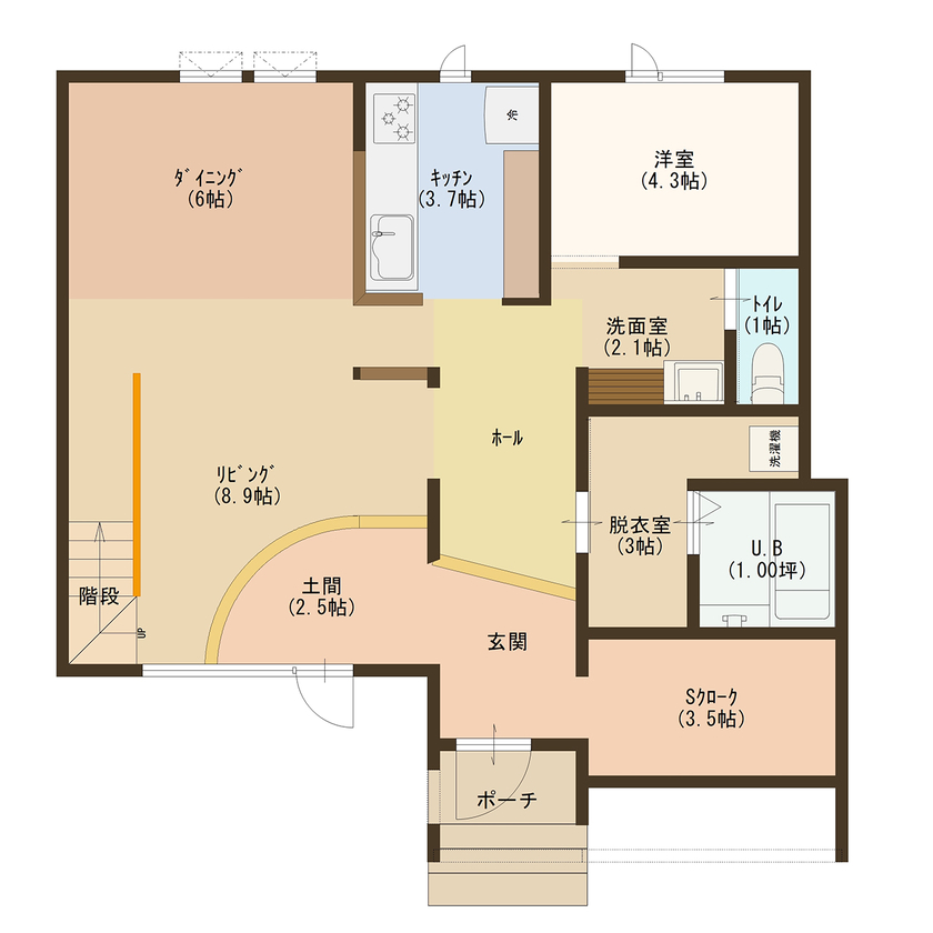 【SUUMO】 【2000万円台後半｜吹き抜け｜自家発電｜間取り図有】夫婦二人とペットが暮らす、リビング土間のある家 - 東陽AP の建築実例詳細 | 注文住宅