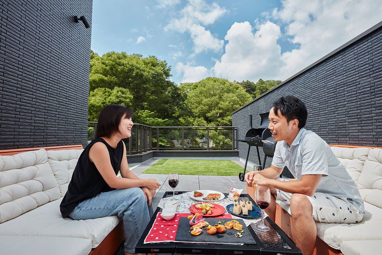 【SUUMO】 【3000万円～3499万円／変形地／間取図有】ガレージ・屋上・バルコニー。川の眺望や趣味を心から楽しむ家 - クレバリーホーム立川店／デザイノ の建築実例詳細 | 注文住宅