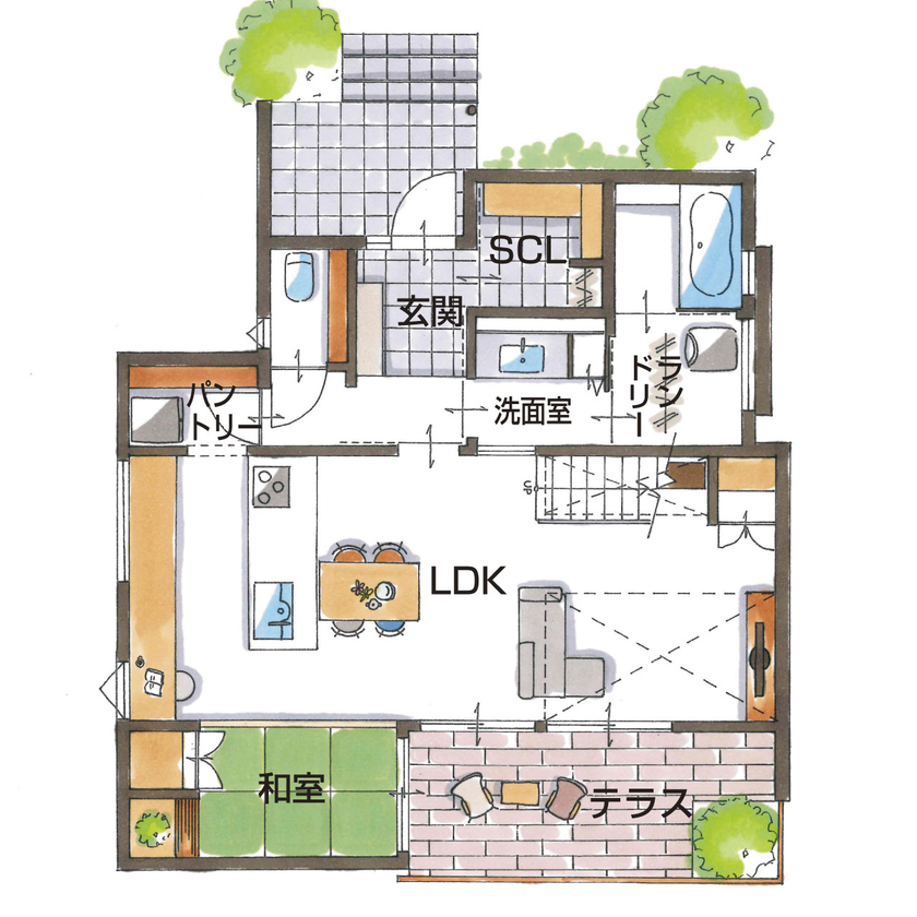 【SUUMO】 【2000万円台/30坪台/4LDK/駐車場付/間取り図】敷地42坪の北東角地を生かし、明るさも動線も収納も凝縮！ - グランハウス 一級建築士事務所 一宮オープンスタジオの ...