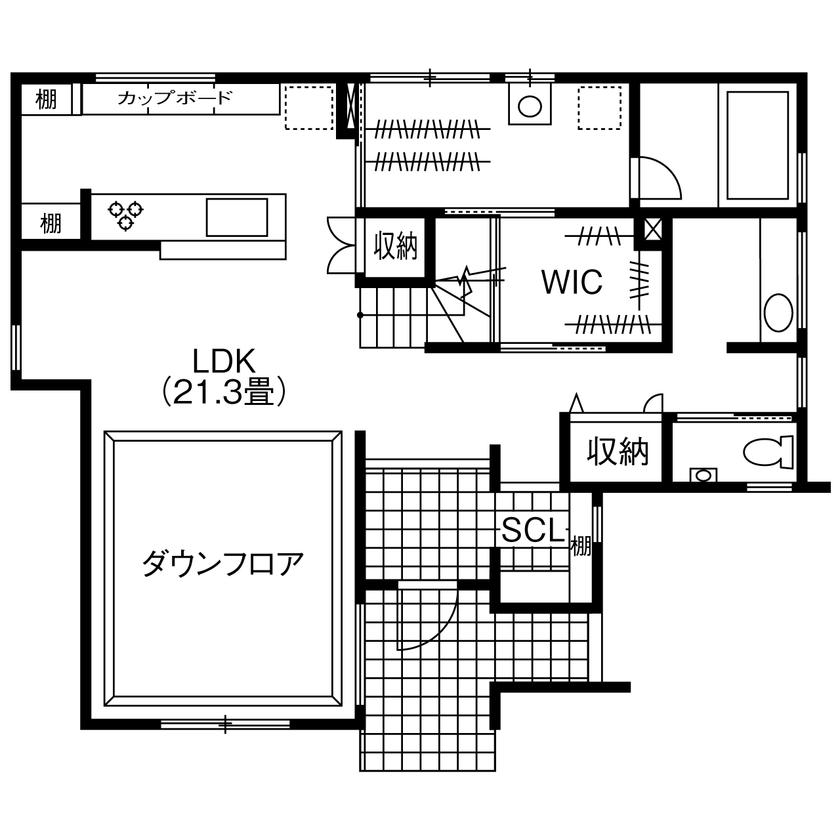 【SUUMO】 【3LDK】全館空調で快適。ずっとここに居たい、段差をつけて天井高を演出したリビングがお気に入り！ - マイホームタナカ 富山支店の建築実例詳細 | 注文住宅