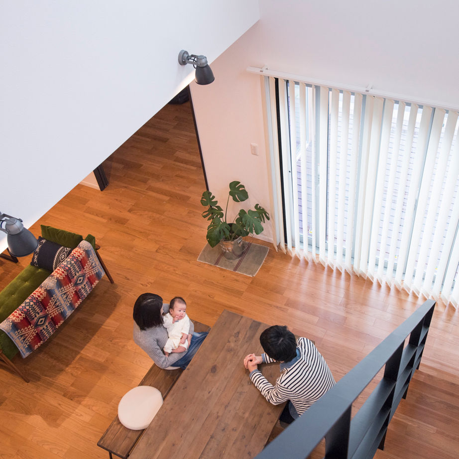 【SUUMO】 【2100万円/32坪/間取図有】吹抜け×リビング階段×アイアン手摺 明るくインテリアにもこだわった家 - なかやしきホーム の建築実例詳細 | 注文住宅