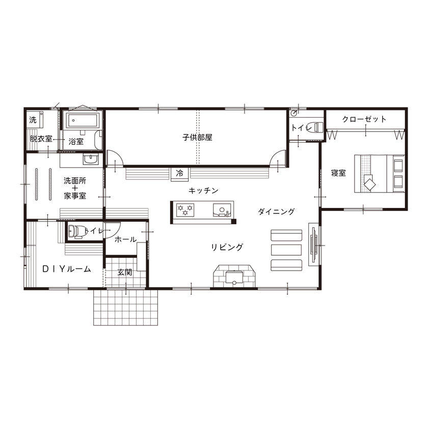 【SUUMO】 【本体価格2436万円/33坪/平屋】土間DIYルーム×薪ストーブ 無垢板好きの山小屋風の家 - 杉内建設 の建築実例詳細 | 注文住宅
