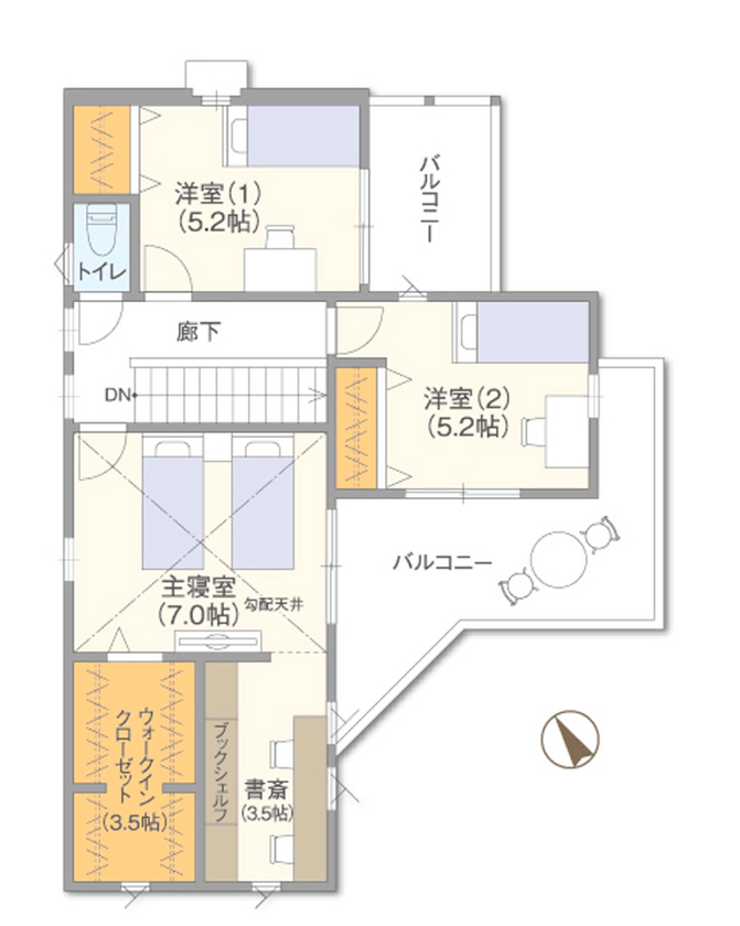 【SUUMO】 【枚方市/2300万円台/中庭/2階建て/間取り図有】中庭が居心地の良さを高めたシャビ―シックな住まいを実現 - 高橋開発 の建築実例詳細 | 注文住宅