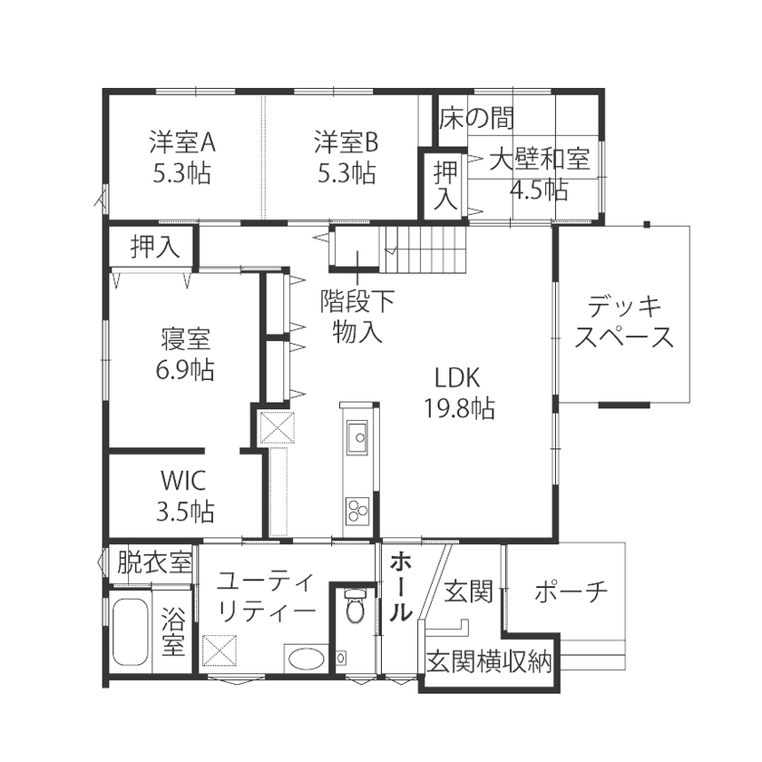 【SUUMO】 【32.8坪】開放的な平屋の住まい - 山下ホーム の建築実例詳細 | 注文住宅