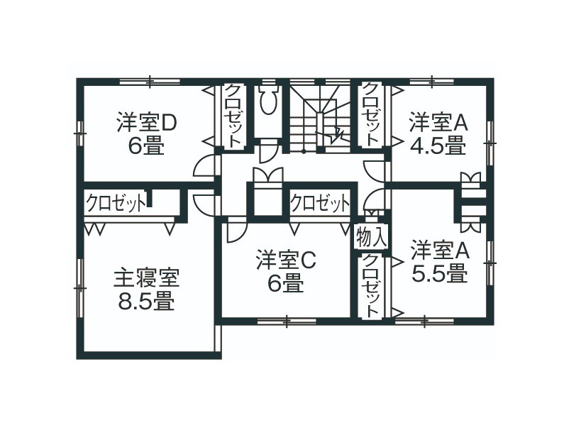 【SUUMO】 6LDKで叶えた夢。子どもたち4人がコーディネートした「自分の部屋」 - あいホーム の建築実例詳細 | 注文住宅