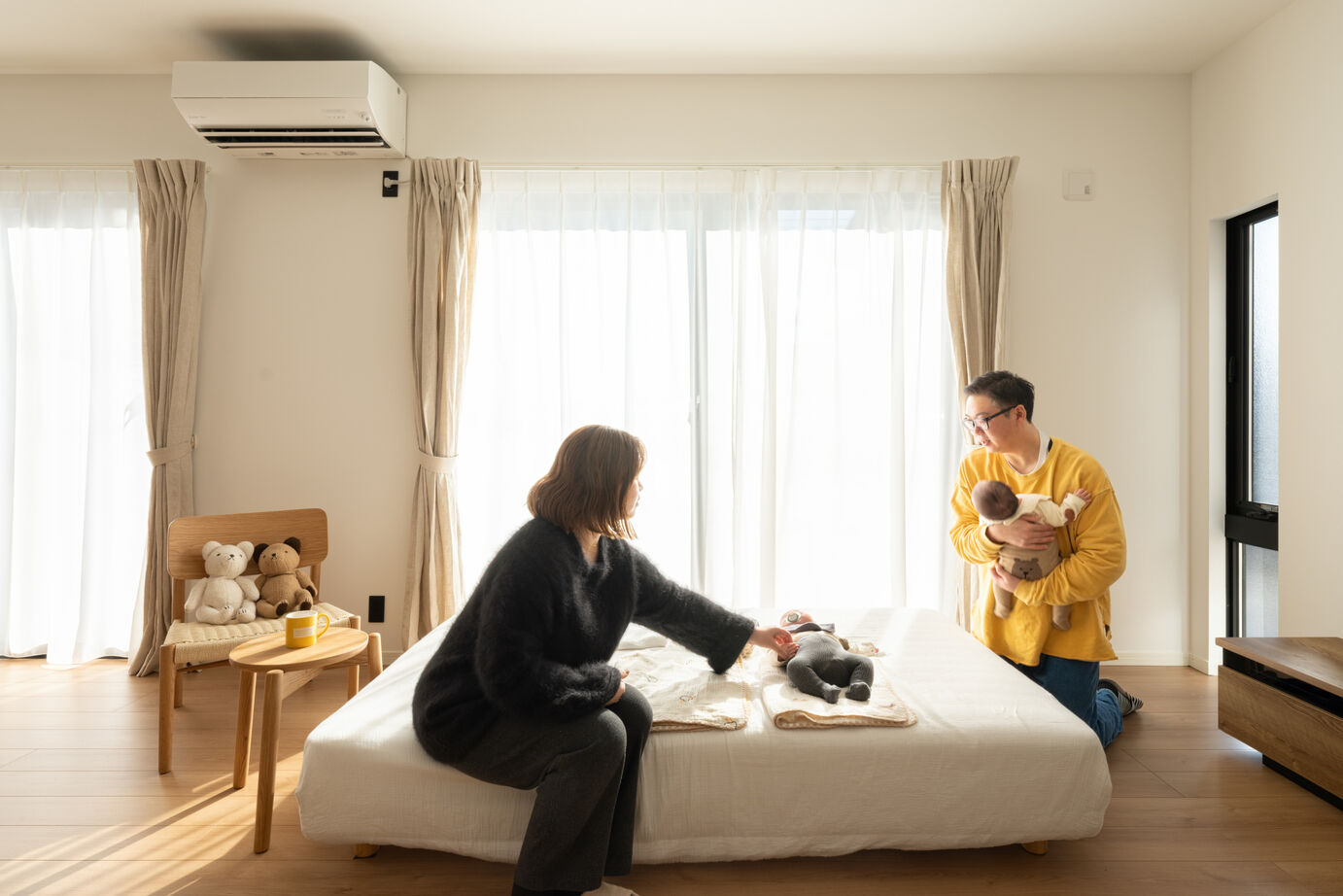 【SUUMO】 【2000万円台／アイランドキッチン／回遊動線】大開口から陽光が入る暖かいLDK、こだわりの詰まった家 - 日本住宅ツーバイ の建築実例詳細 | 注文住宅