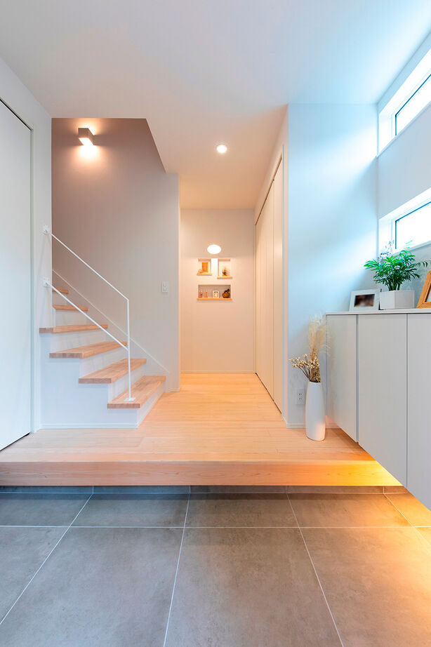 【SUUMO】 【40坪台/駐車スペース有/二世帯】収納たっぷり。家事ラク間取りも参考になるナチュラルモダンな二世帯住宅 - 福工房 小田原展示場の建築実例詳細 | 注文住宅