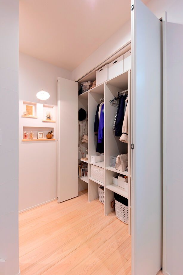 【SUUMO】 【40坪台/駐車スペース有/二世帯】収納たっぷり。家事ラク間取りも参考になるナチュラルモダンな二世帯住宅 - 福工房 小田原展示場の建築実例詳細 | 注文住宅