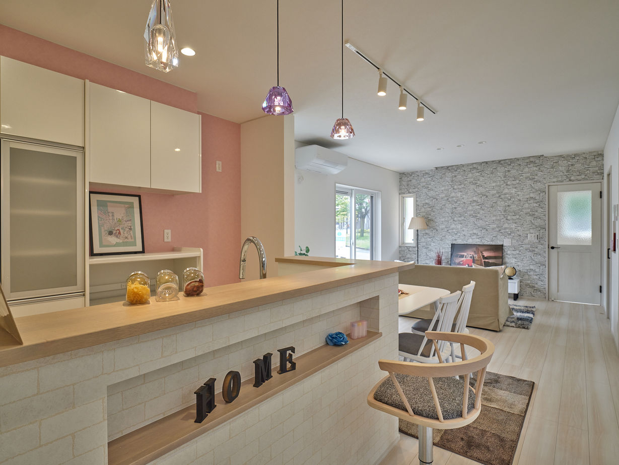 【SUUMO】 【福井市/3LDK/29.8坪】カフェ風キッチンが素敵な家 - リーフハウス 家の森展示場の建築実例詳細 | 注文住宅