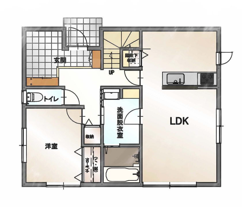 【SUUMO】 【1628万円・35坪】ゆとりの4LDK／アウトドアグッズが置ける広い玄関／カーポート付の駐車場 - SUNSHOW 夢ハウス 美濃加茂支店の建築実例詳細 | 注文住宅