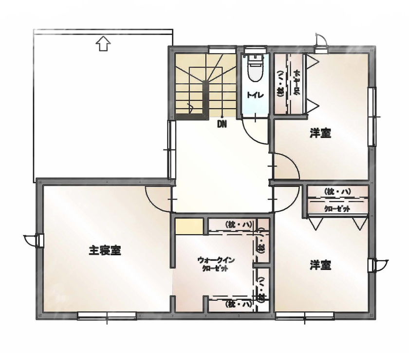 【SUUMO】 【1628万円・35坪】ゆとりの4LDK／アウトドアグッズが置ける広い玄関／カーポート付の駐車場 - SUNSHOW 夢ハウス 美濃加茂支店の建築実例詳細 | 注文住宅