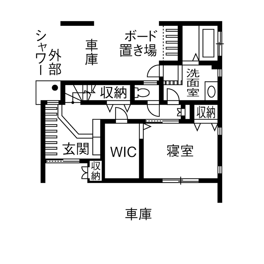 【SUUMO】 【2200万円/30坪/間取り図有/吹抜け】ウッドデッキはアウトドアリビング！趣味を楽しむサーファーズハウス - 一級建築士事務所 ホームスタイリング の建築実例詳細 | 注文住宅