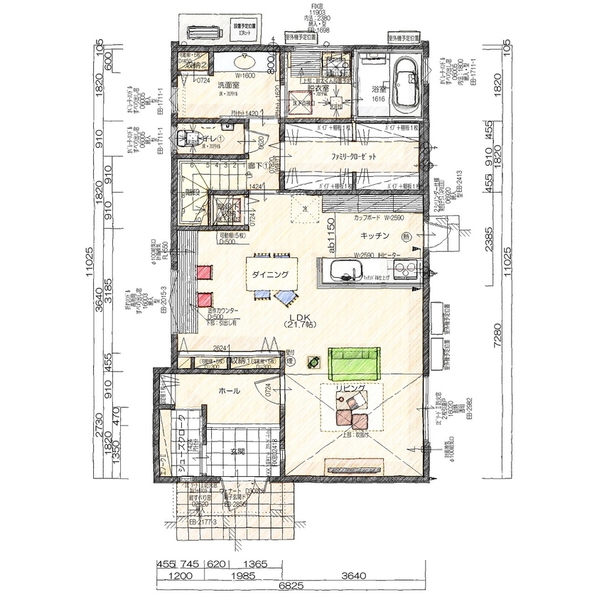 【SUUMO】 【間取有／37.9坪／3LDK／2wayタイプ／吹抜け】グレーの塗り壁でシンプルなスクエアボックスハウス - コウエイハウジング の建築実例詳細 | 注文住宅