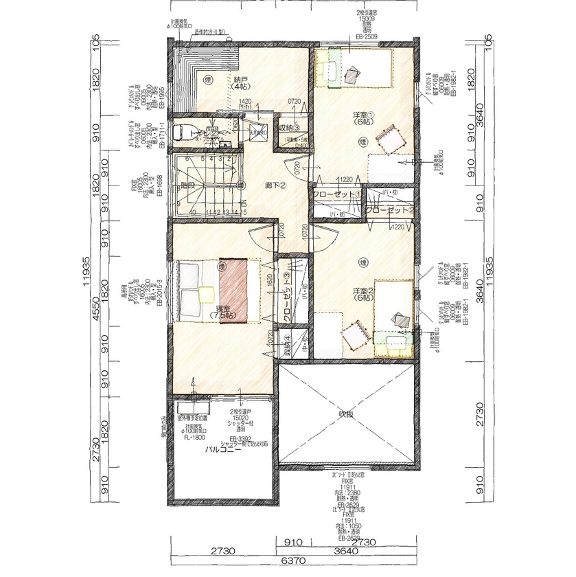 【SUUMO】 【間取有／37.9坪／3LDK／2wayタイプ／吹抜け】グレーの塗り壁でシンプルなスクエアボックスハウス - コウエイハウジング の建築実例詳細 | 注文住宅